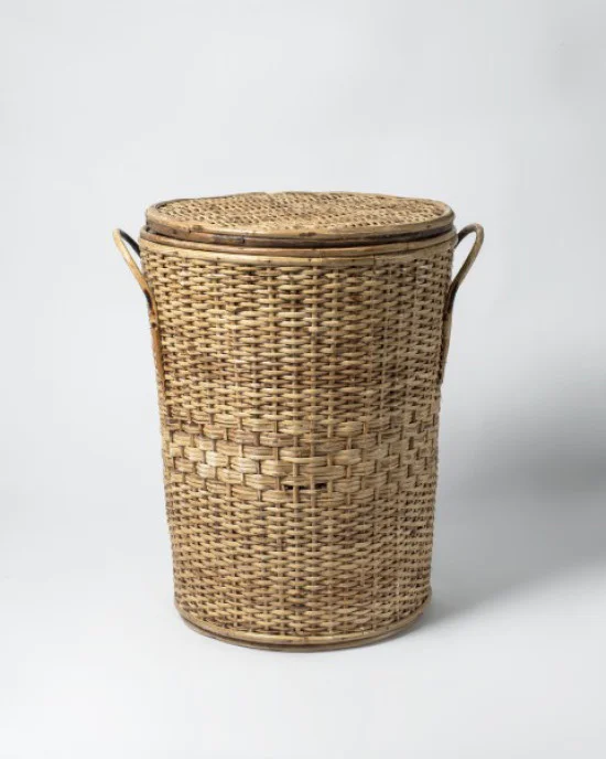 CANE LAUNDRY BASKET